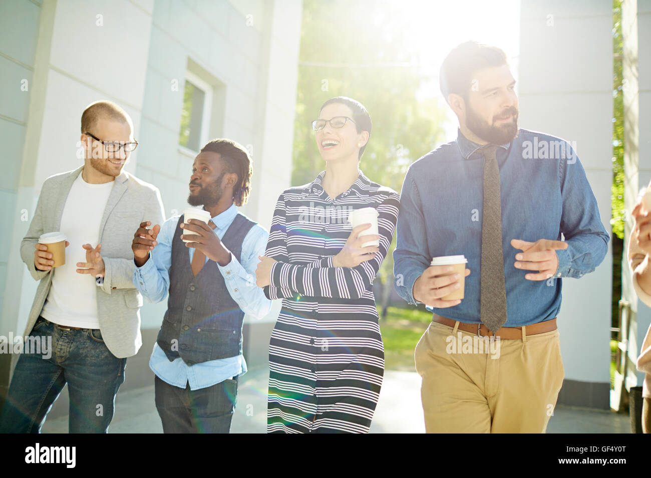 Walk with interaction Stock Photo - Alamy