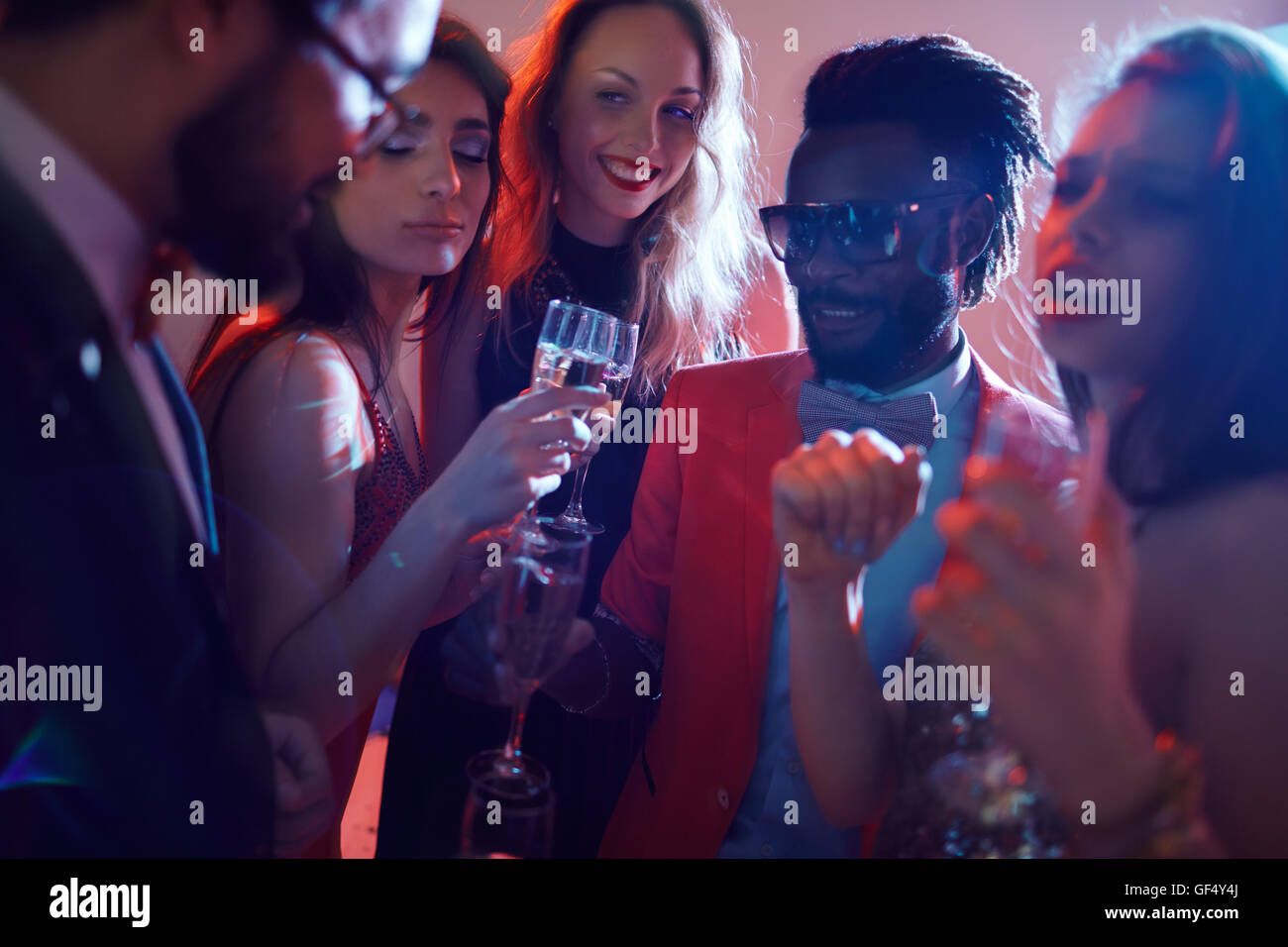 Friends having party Stock Photo - Alamy