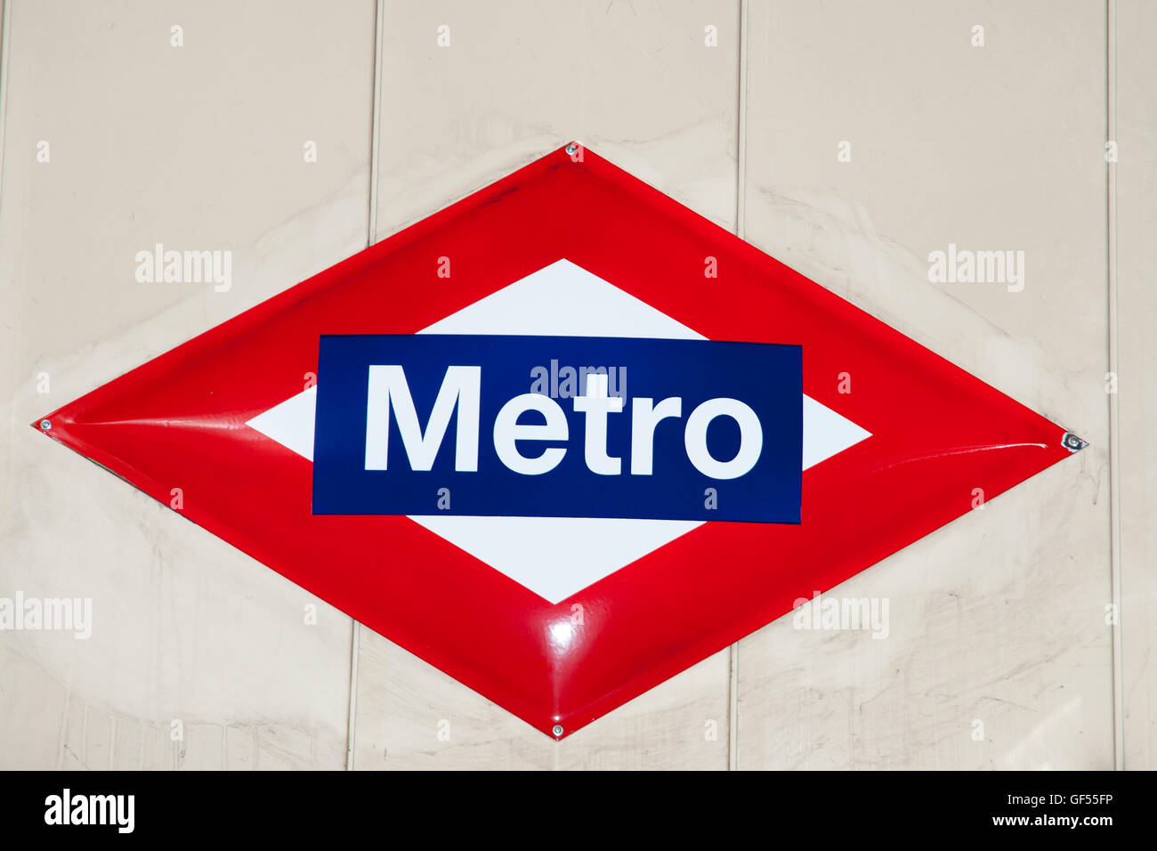 Metro Sign - Madrid - Spain Stock Photo - Alamy