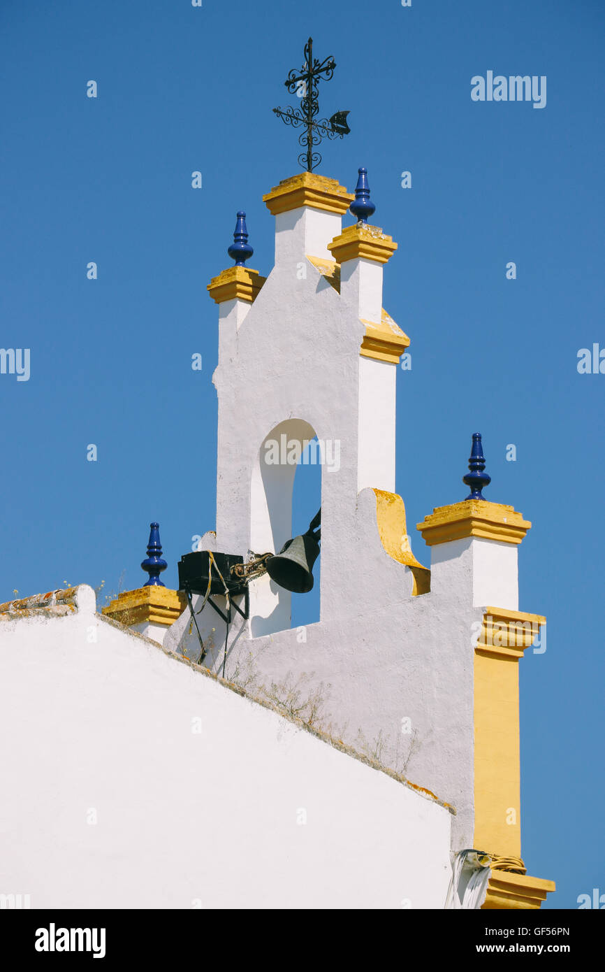 Part of a facade of a traditional Spanish building in El Rocio, Spain ...