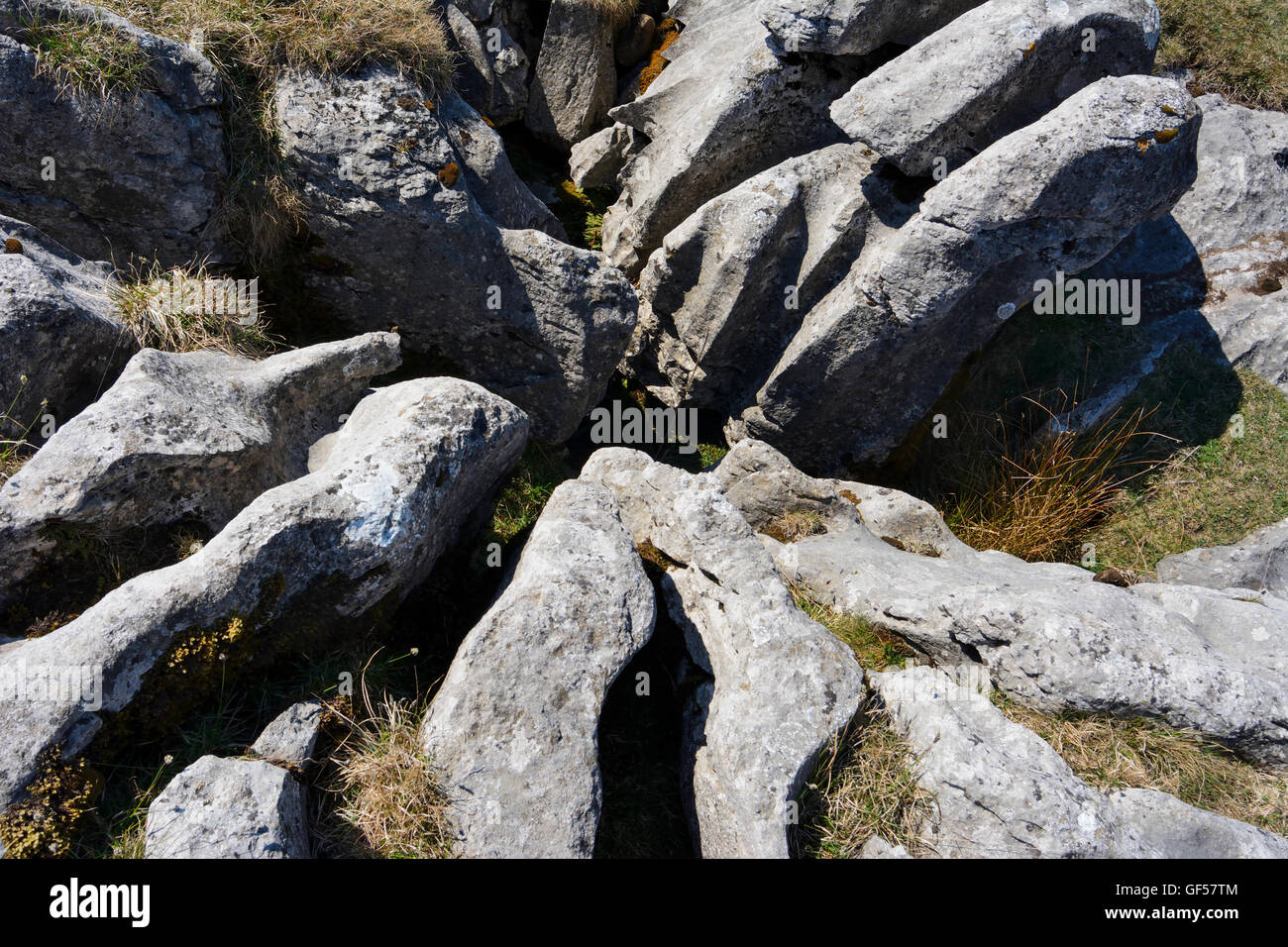 Sinkholes on Scales Moor above Ingleton in the Yorkshire Dales National ...
