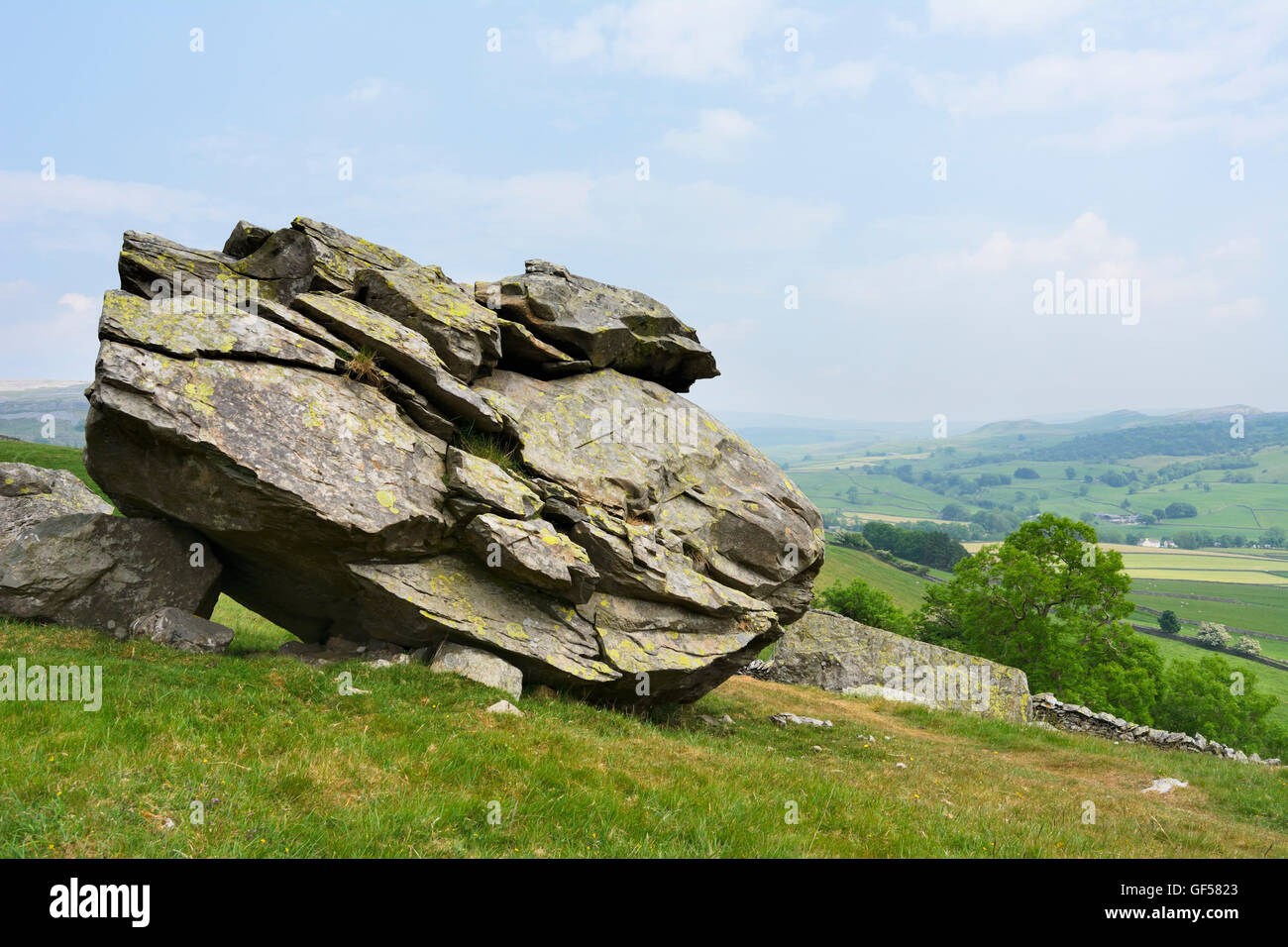 Norber erratics on the southern slopes of Ingleborough, the largest ...
