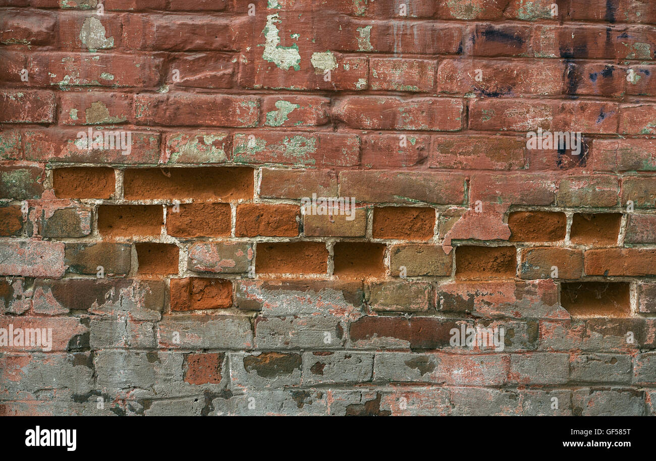 An old brick wall with signs of aging Stock Photo - Alamy