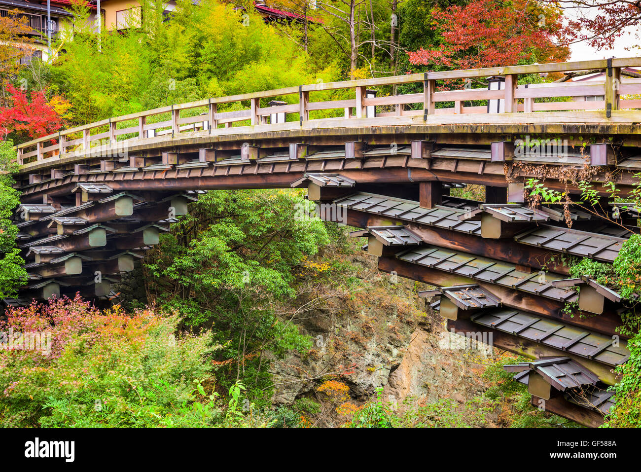 Otsuki, Japan at Saruhashi Monkey Bridge Stock Photo - Alamy