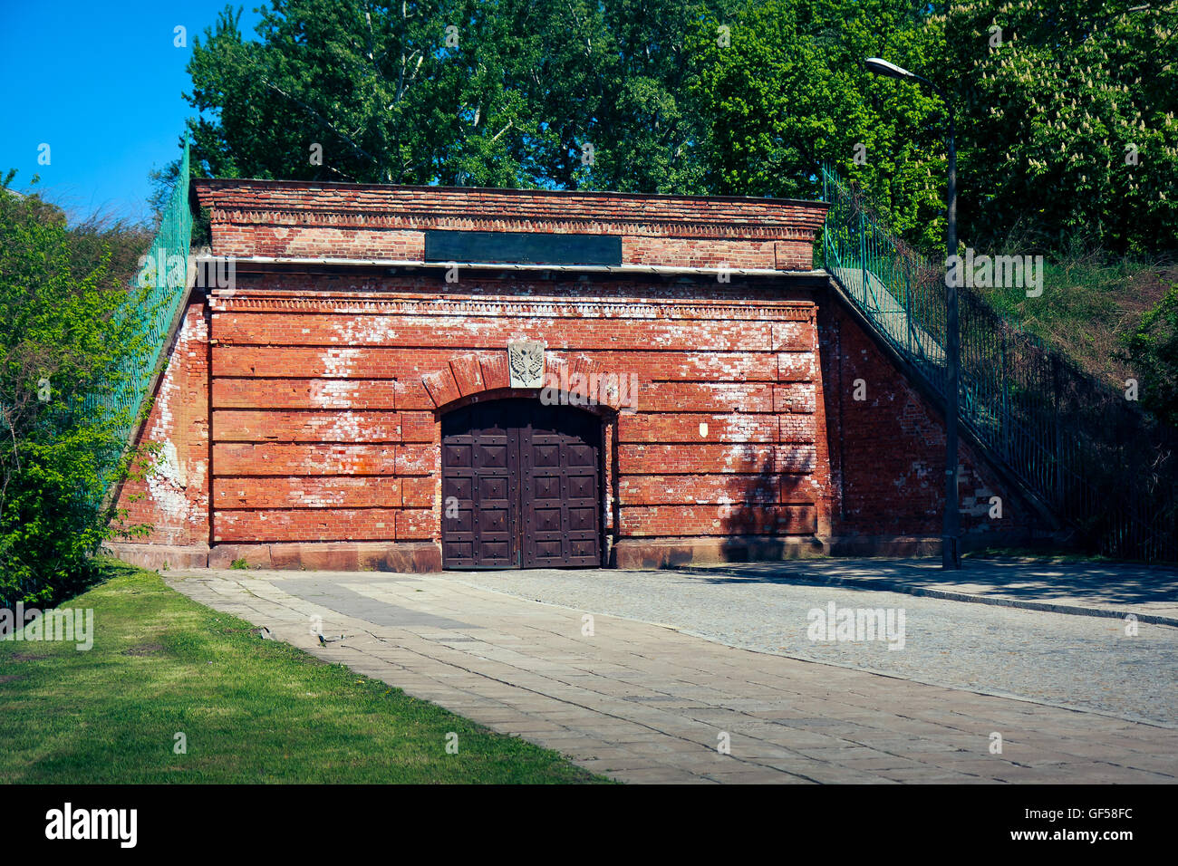 Citadel Prison gate in Warsaw Stock Photo - Alamy
