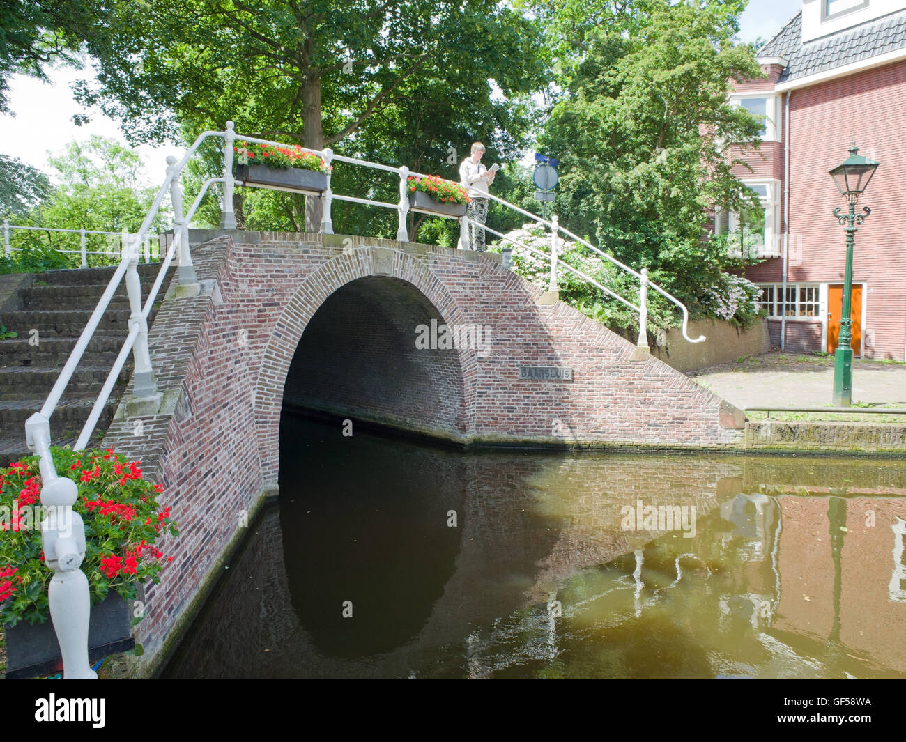 Dutch canal bridge Alkmaar Stock Photo - Alamy