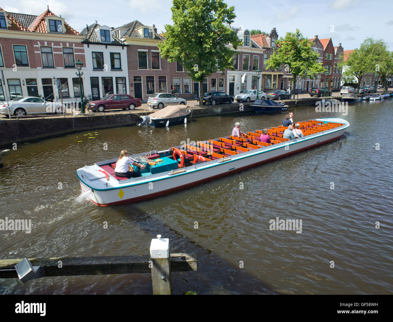 Dutch tourist Boat Alkmaar Holland Stock Photo - Alamy