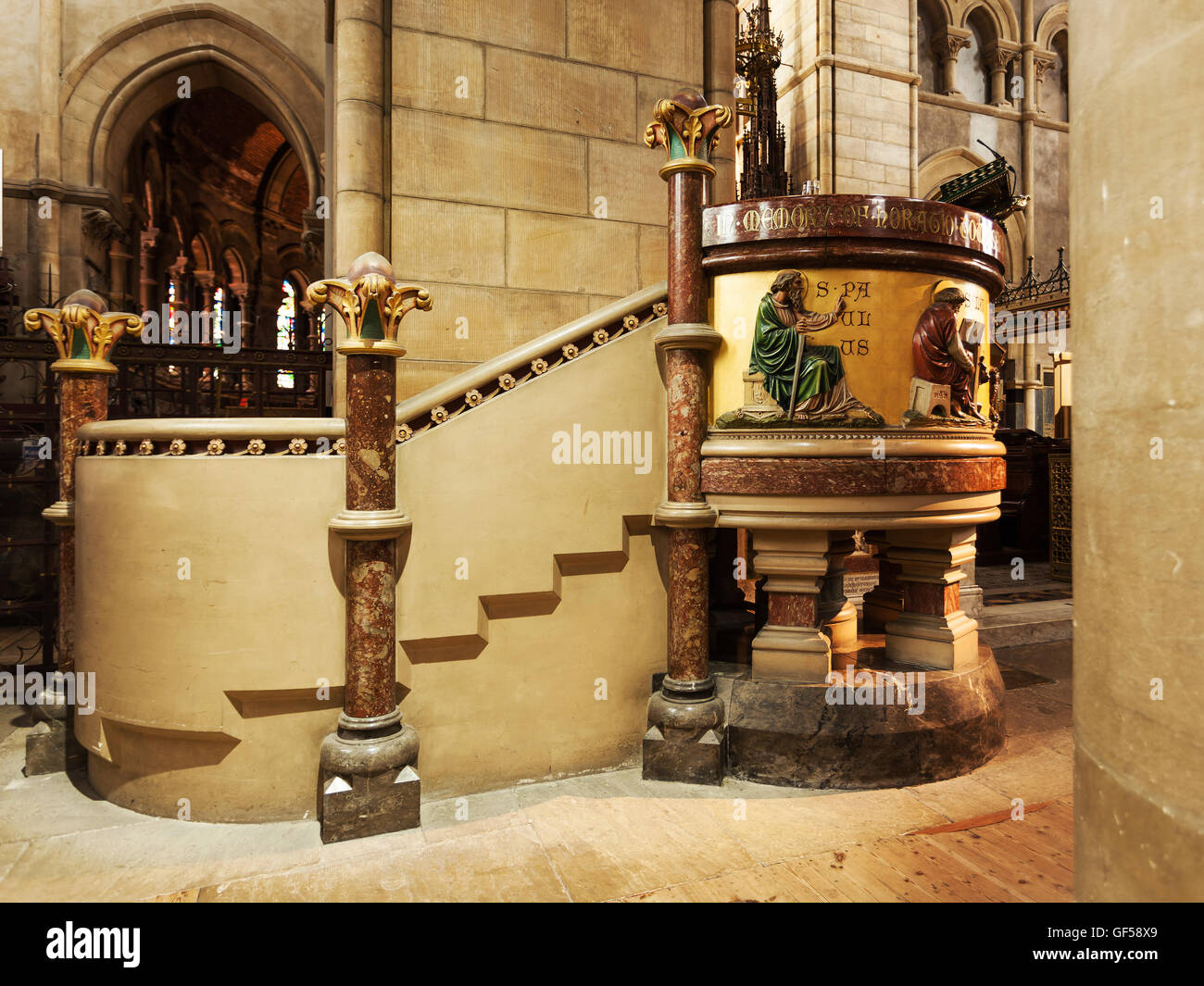 Pulpit in a church Stock Photo - Alamy