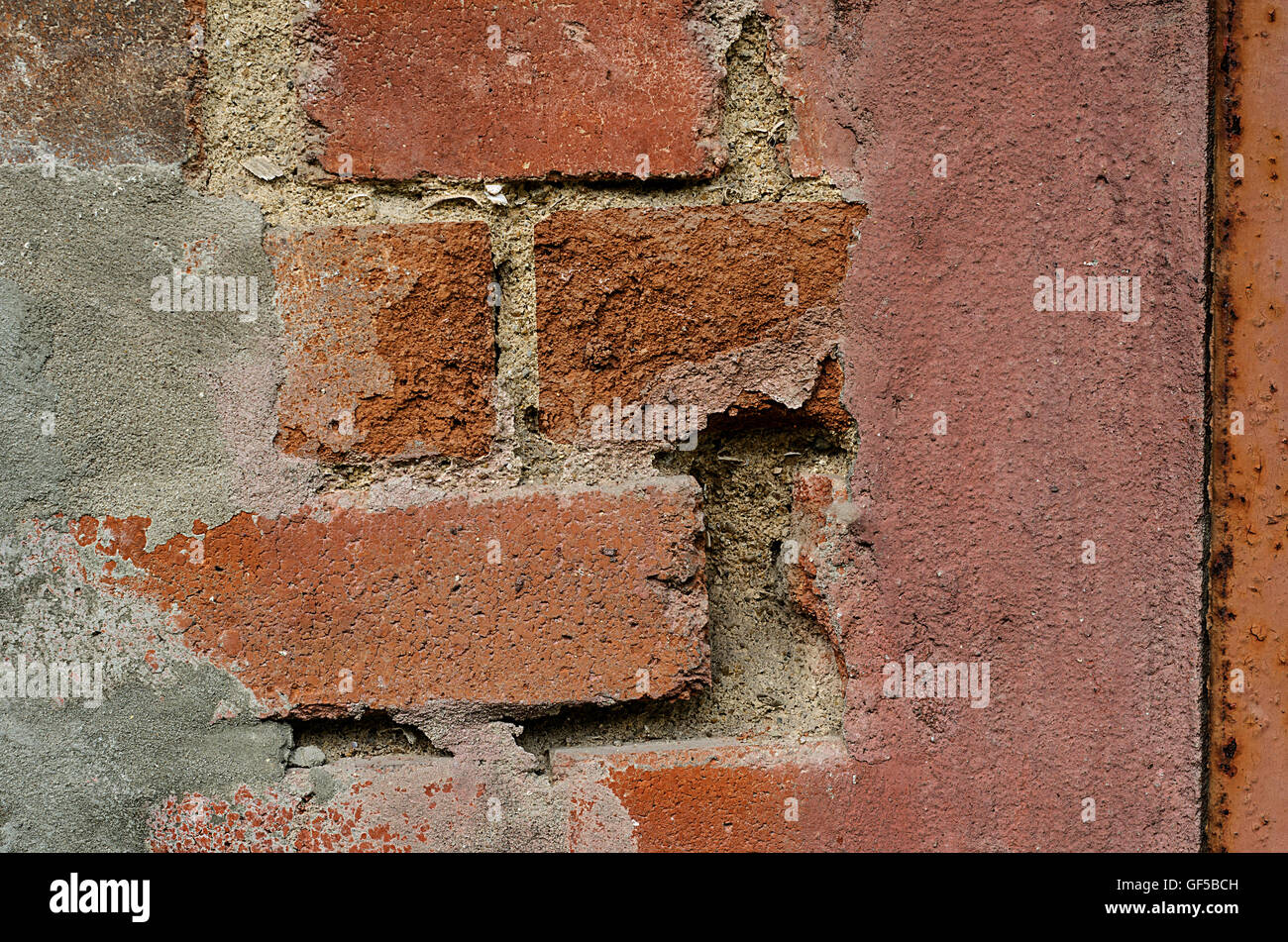 An old brick wall with signs of aging Stock Photo - Alamy