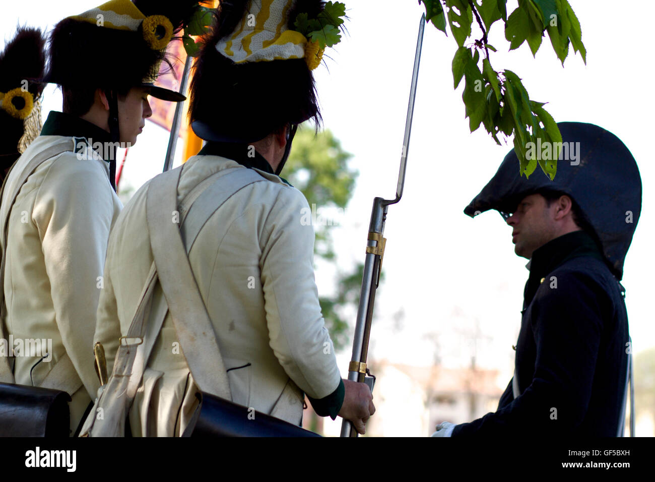 Historical reenactment of the Battle of Napoleon called “ dei Camolli ...