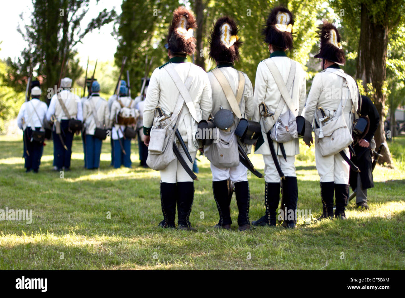 Historical reenactment of the Battle of Napoleon called “ dei Camolli ...