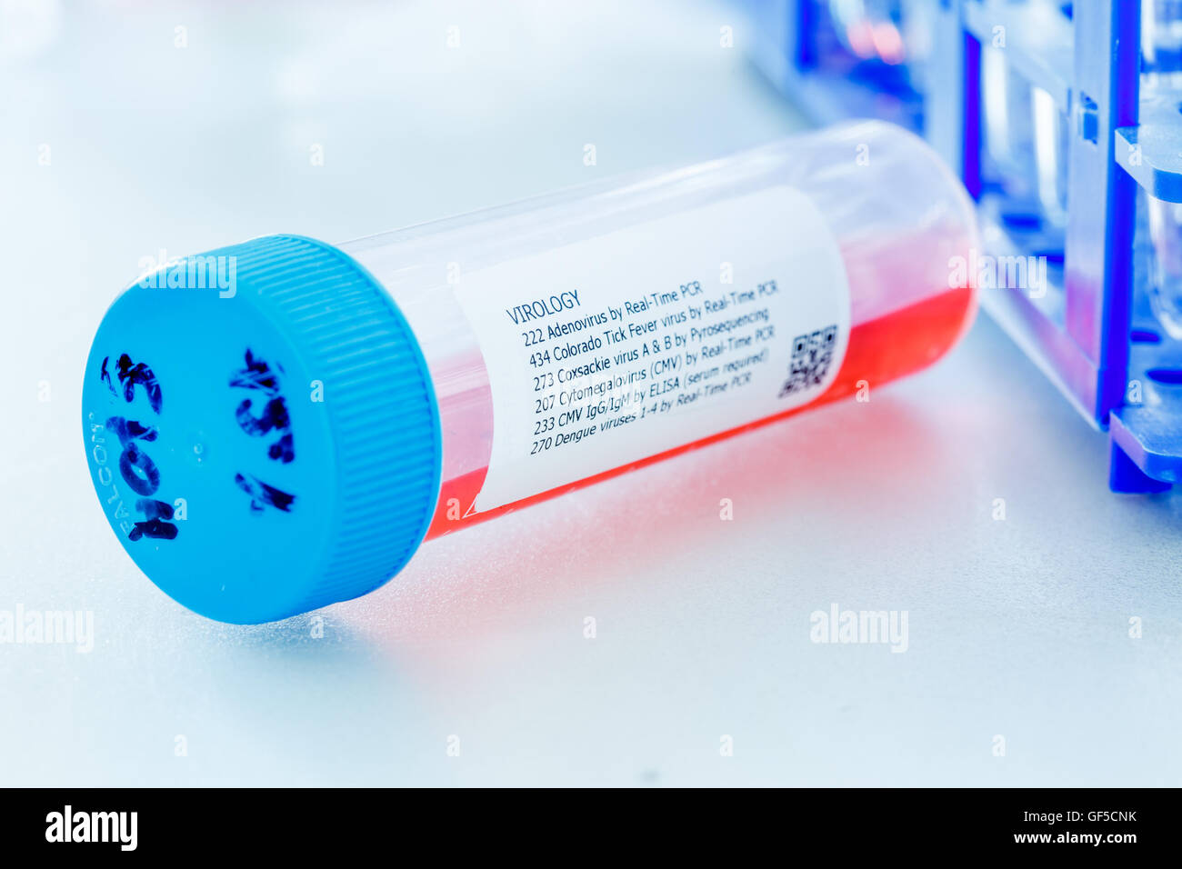 virology test tube with props and sample Stock Photo - Alamy