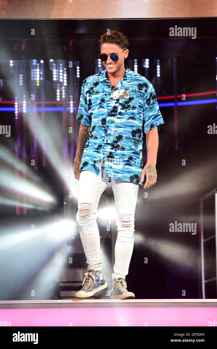 Stephen Bear is seen entering the Celebrity Big Brother house at ...