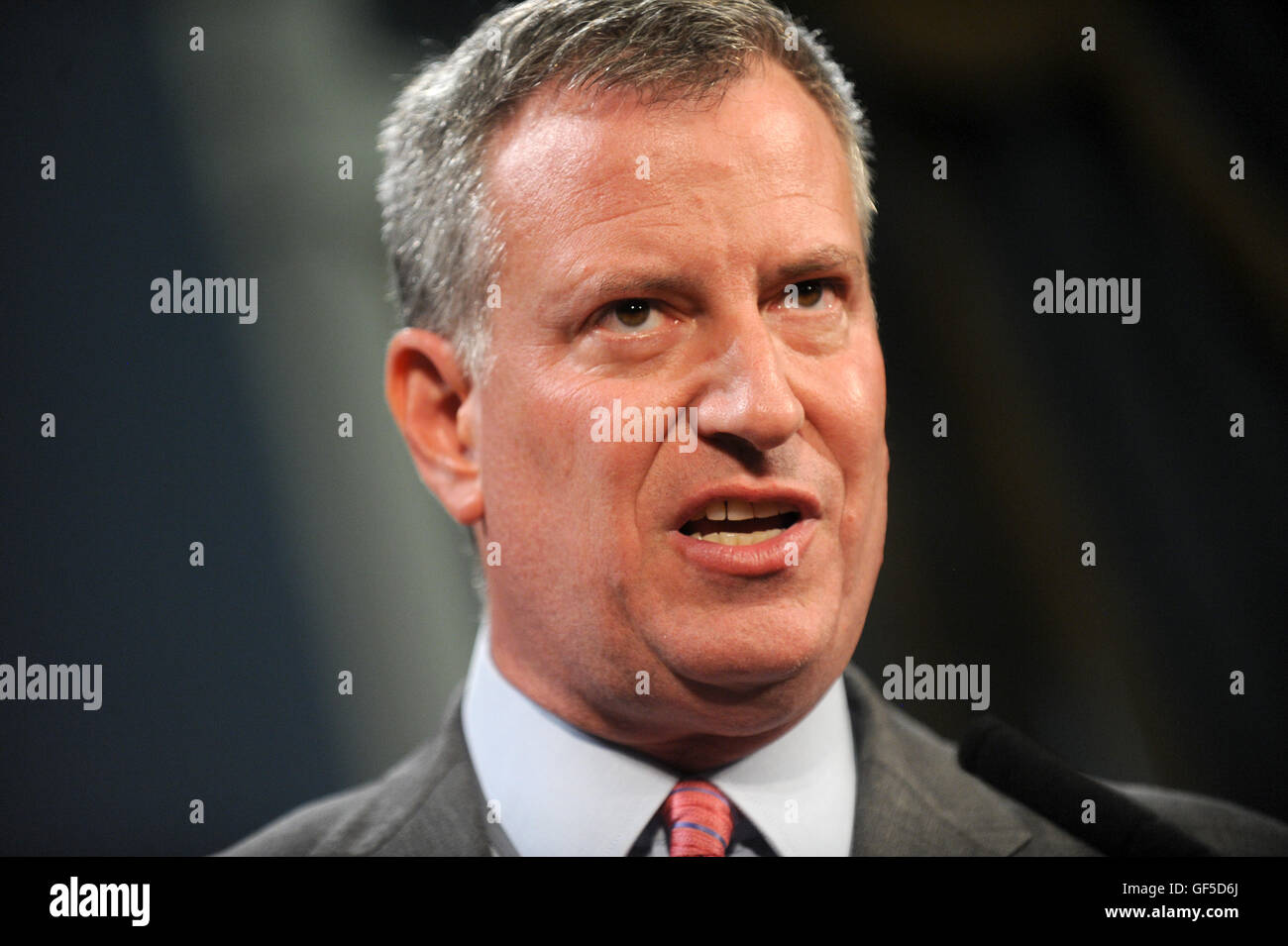 New York, NY- MAY 30 New York City Mayor Bill de Blasio pictured during ...