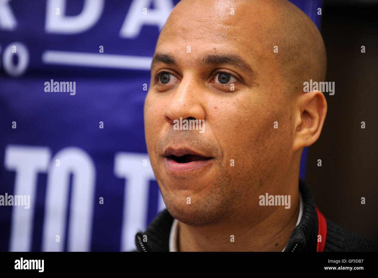 PERTH AMBOY, NJ - NOVEMBER 27- U.S. Sen. Cory Booker is joined by his ...