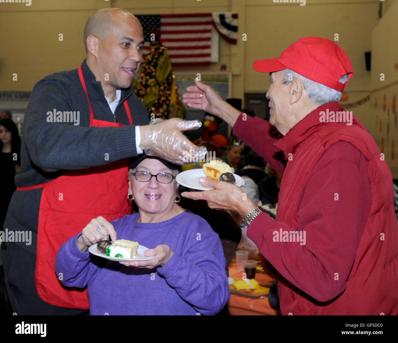 PERTH AMBOY, NJ - NOVEMBER 27- U.S. Sen. Cory Booker is joined by his ...