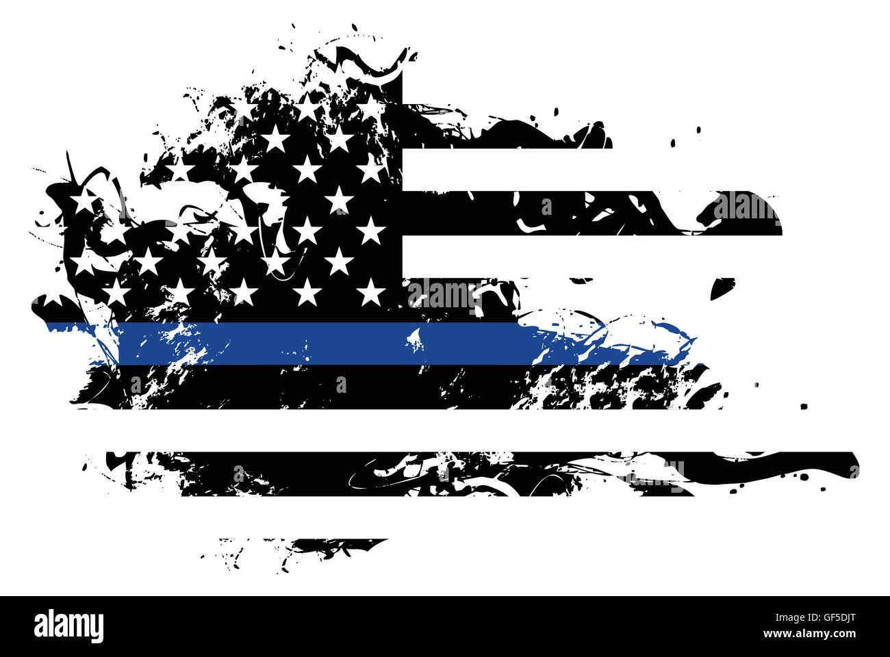 Police Law Enforcement Support Flag Concept Stock Vector Image & Art ...