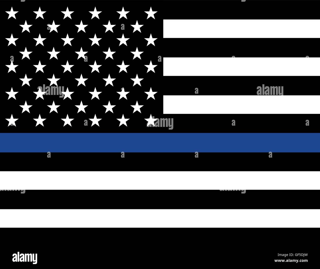 Police Law Enforcement Support Flag Concept Stock Vector Image & Art ...