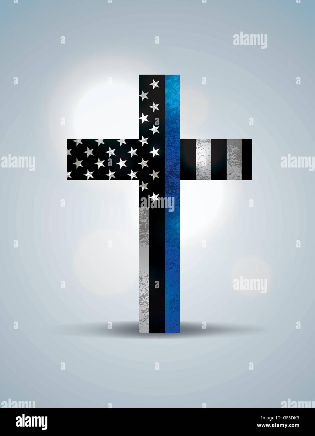 Police Law Enforcement Support Flag Concept Stock Vector Image & Art ...