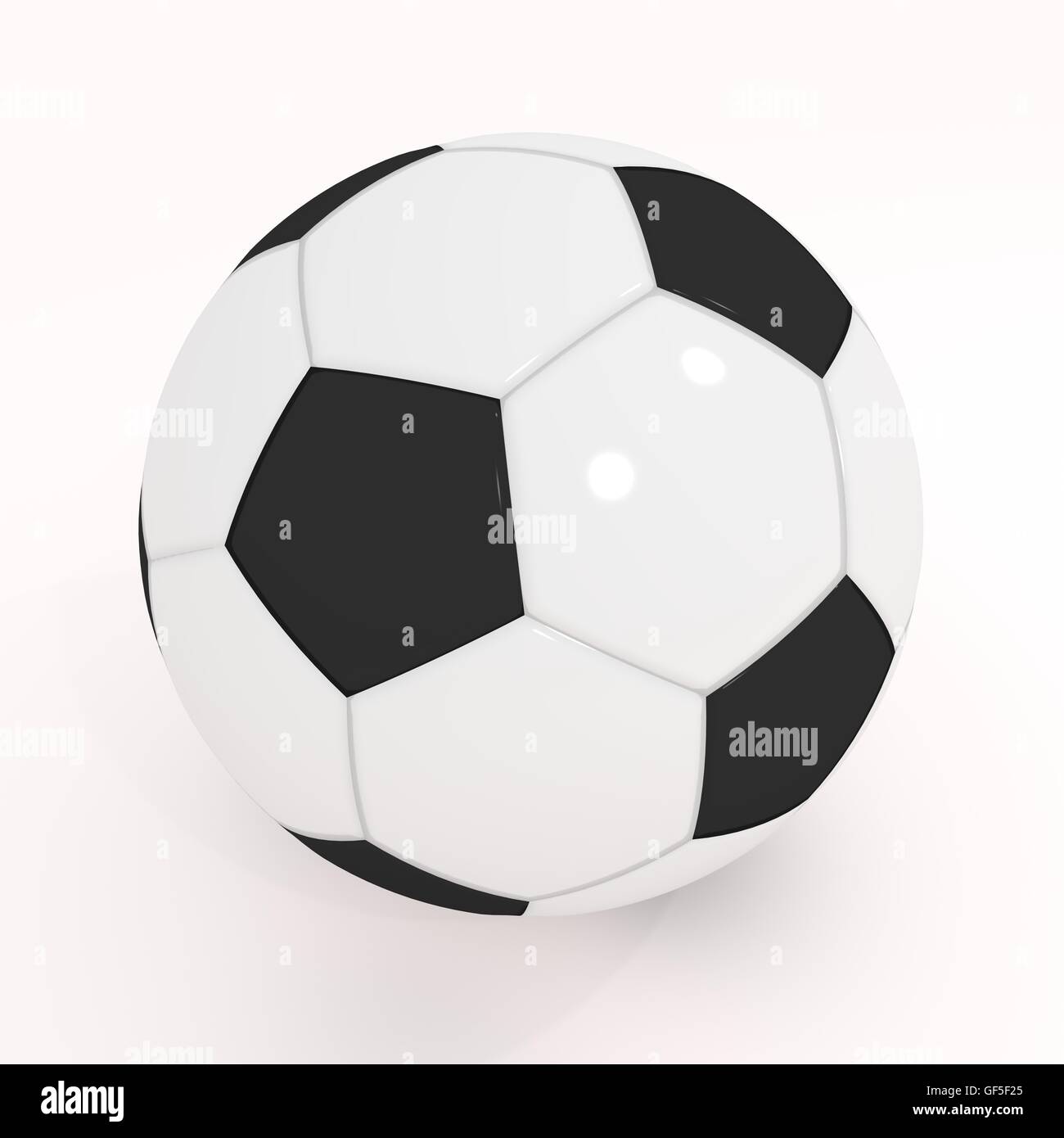 Realistic soccer ball on white background Stock Photo - Alamy