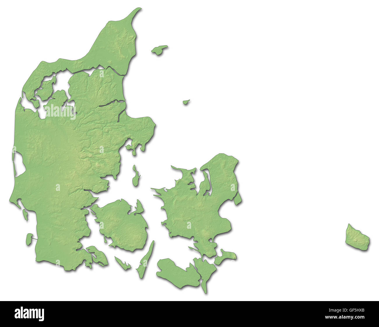 Denmark relief map hi-res stock photography and images - Alamy