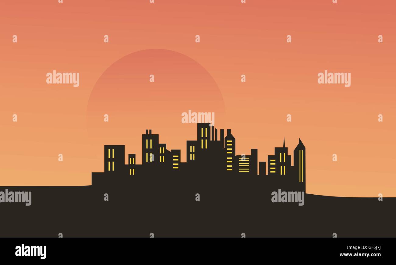 City and afternoon Stock Vector Images - Alamy