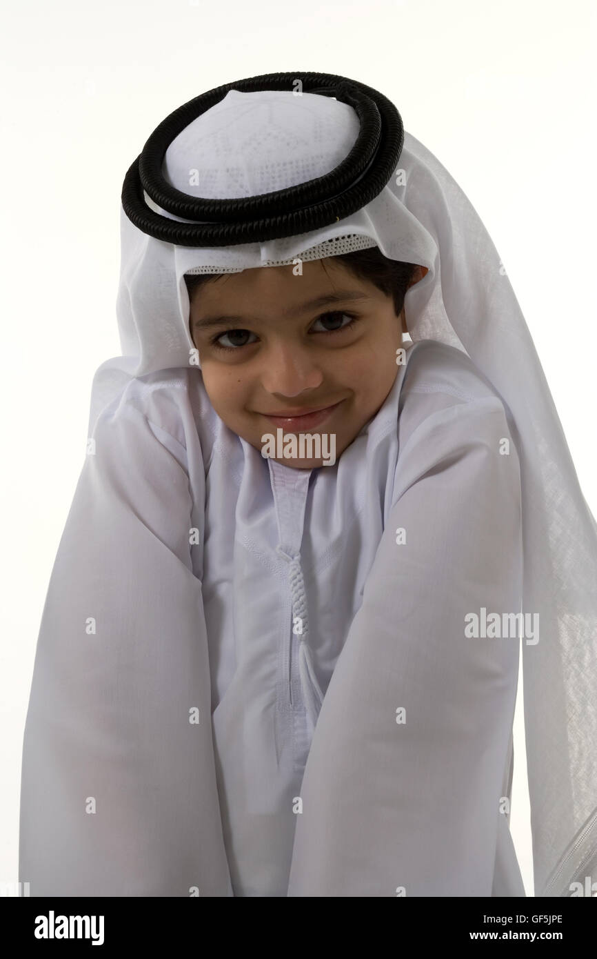 Portrait of a young Emirati boy Stock Photo - Alamy