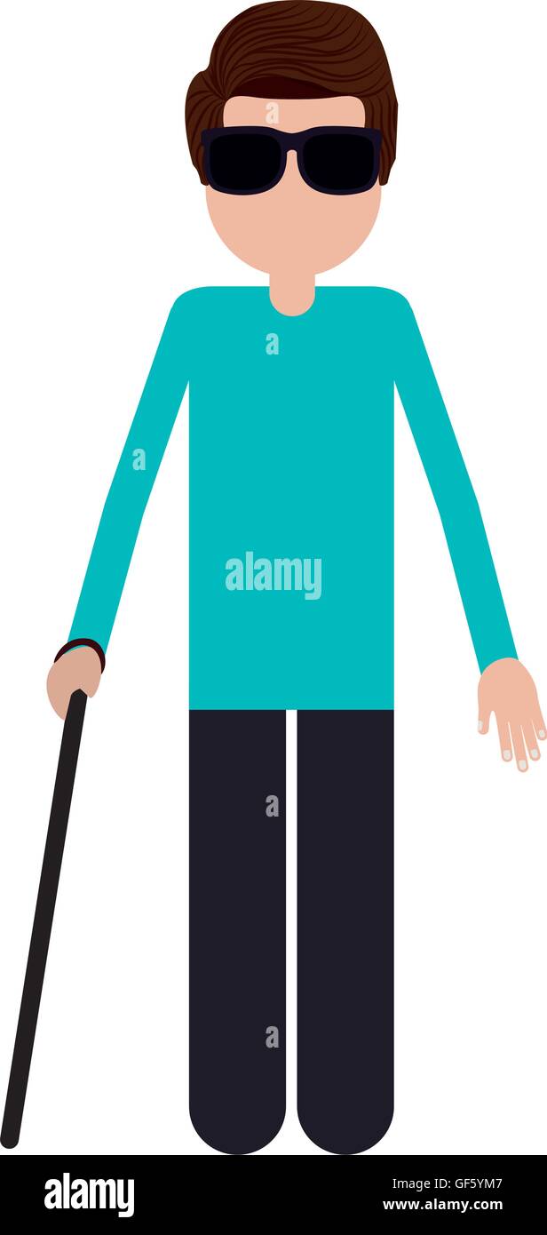 Blind person icon Stock Vector Images - Alamy