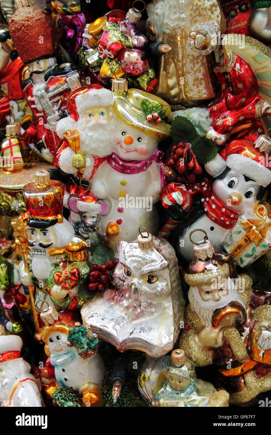 Vintage christmas decorations Stock Photo - Alamy