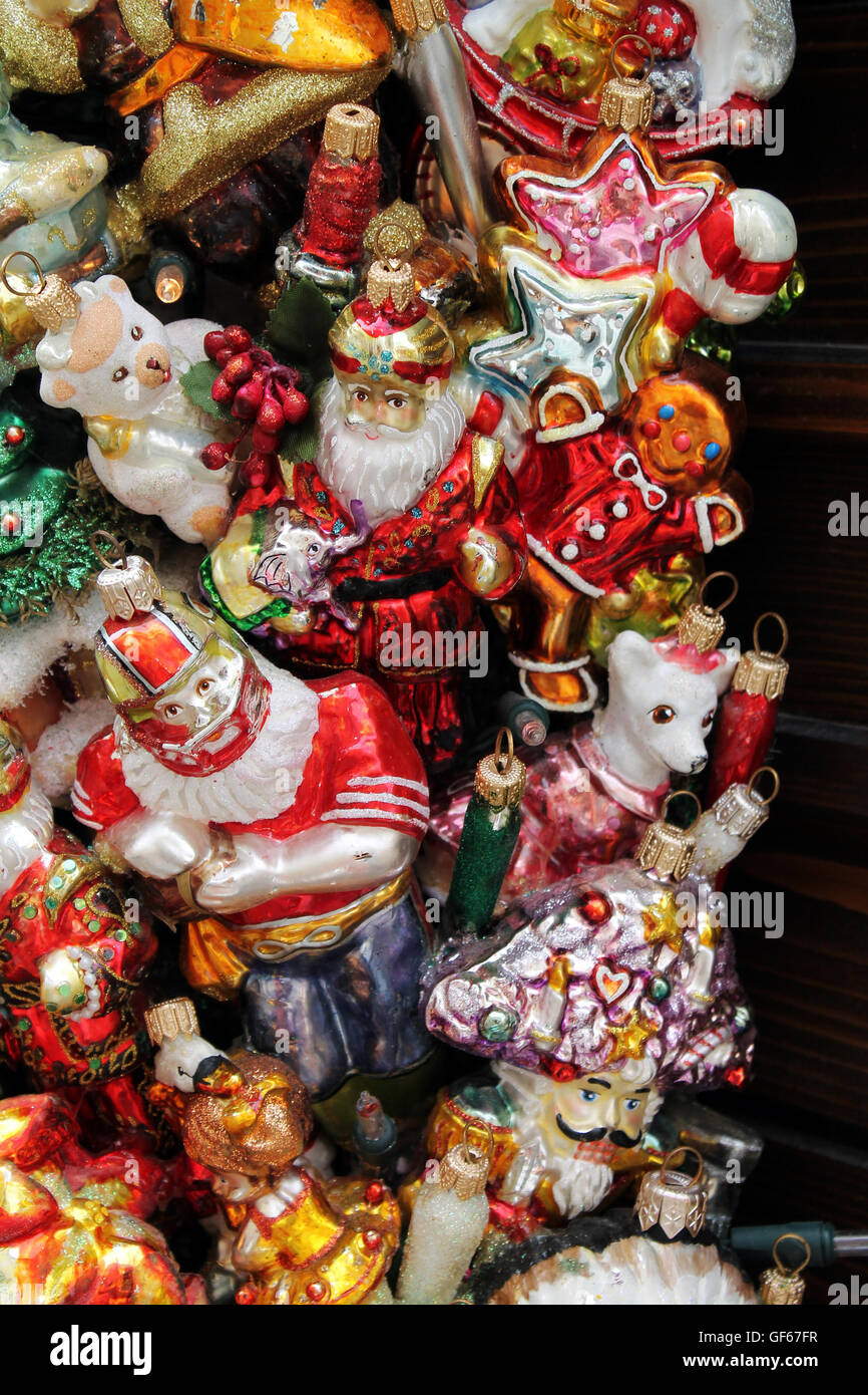 Vintage christmas decorations Stock Photo - Alamy