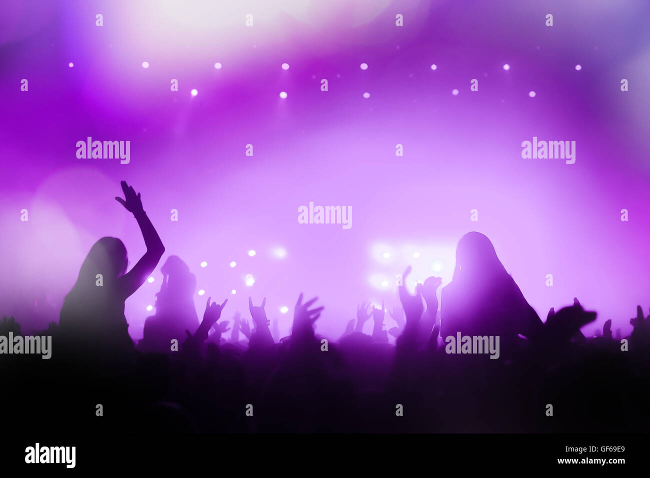People partying at a concert and enjoying live music Stock Photo - Alamy