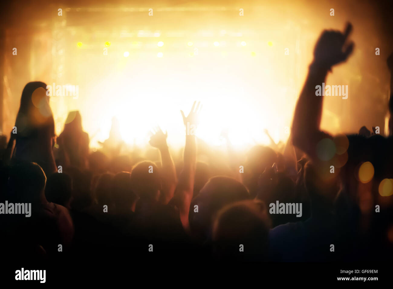 Party people attending a concert and partying Stock Photo - Alamy