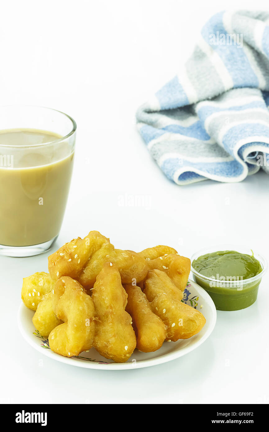 Patongko and Pandan custard and coffee Stock Photo - Alamy