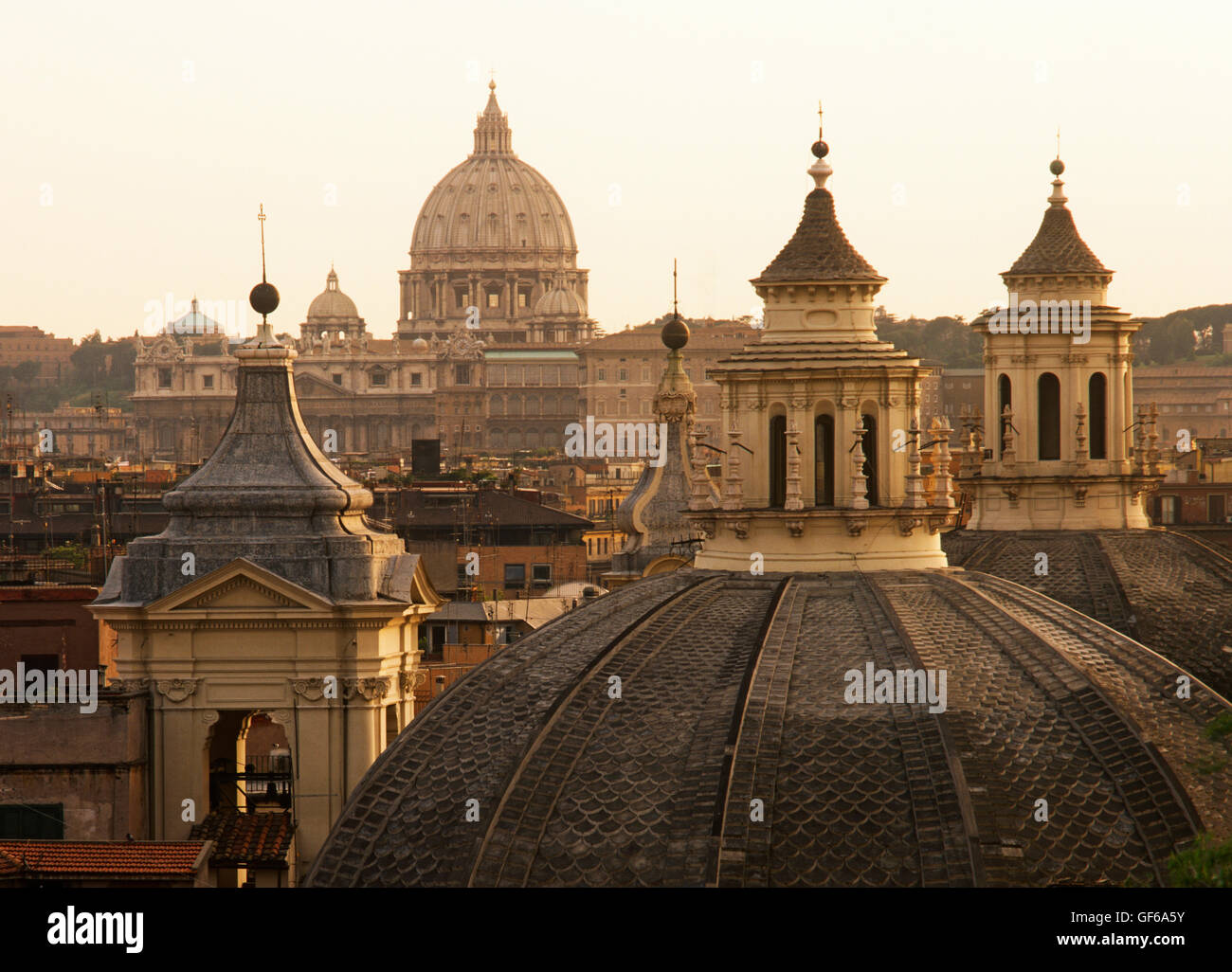 Rome rooftops domes hi-res stock photography and images - Alamy