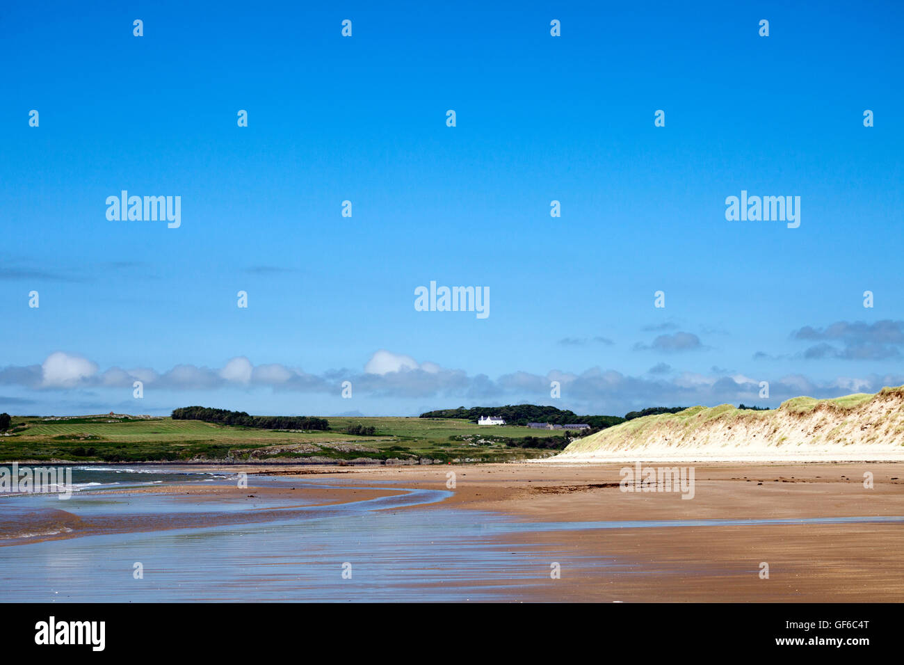 Newborough Beach, Anglesey, Wales, UK during a summers day with the ...
