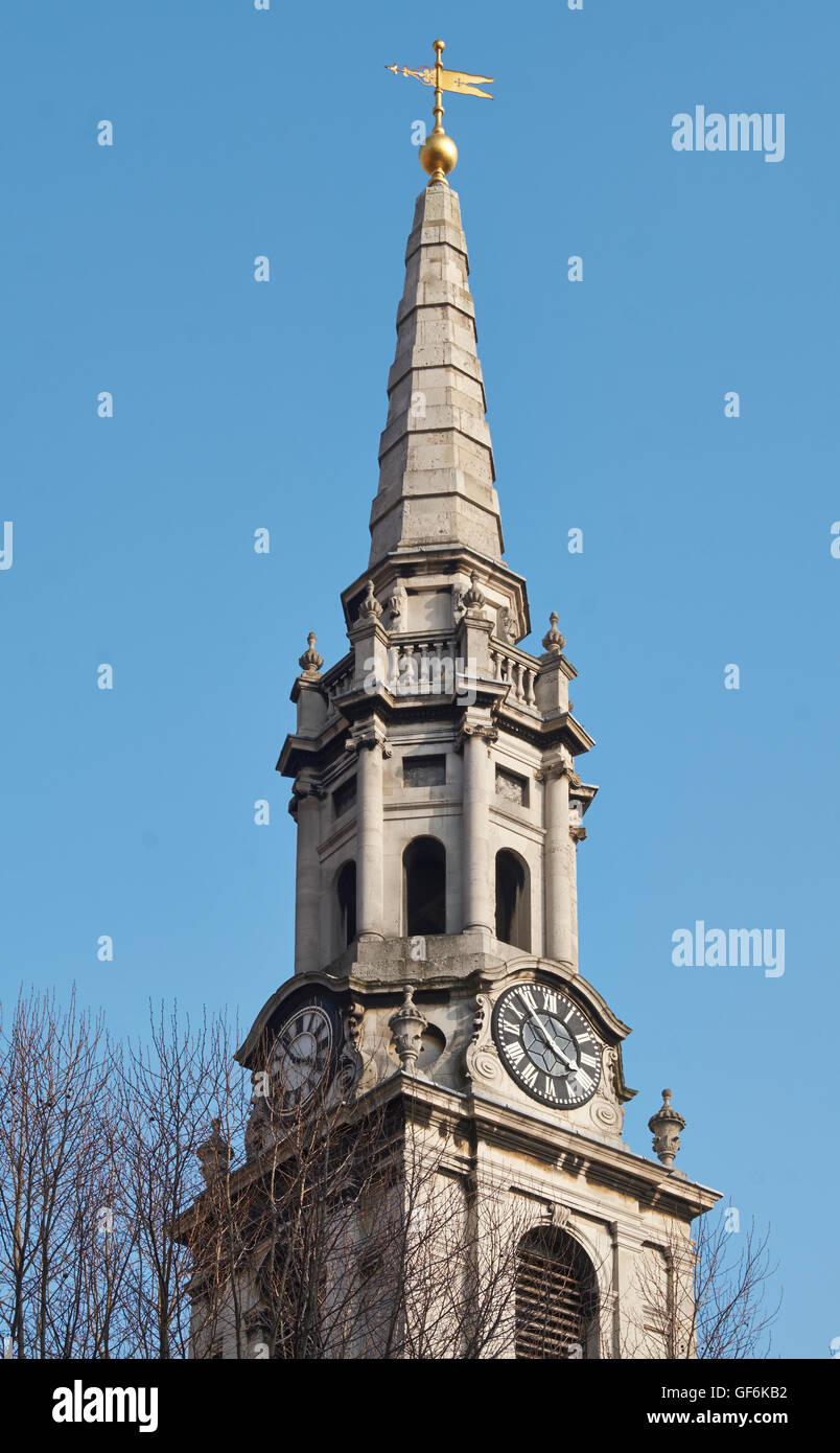 St Giles in the Fieds, London, steeple and spire; by Henry Flitcroft ...
