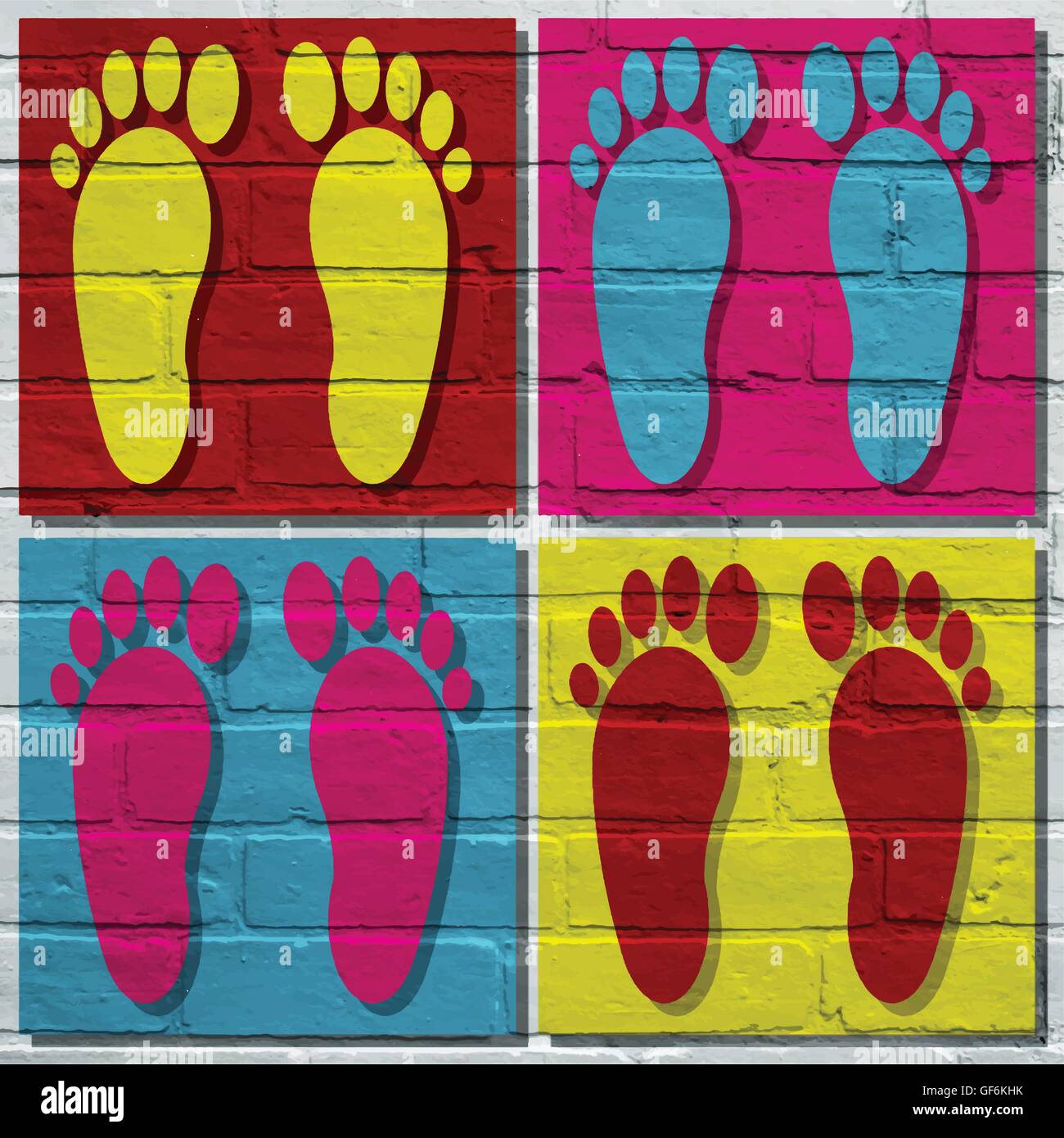 Urban art, feet pop art Stock Vector Image & Art - Alamy