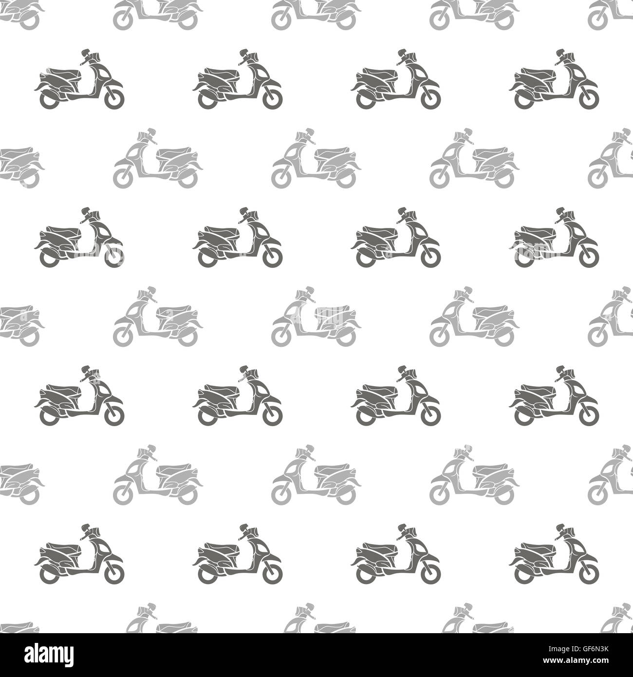 Seamless Scooter Pattern Stock Photo - Alamy