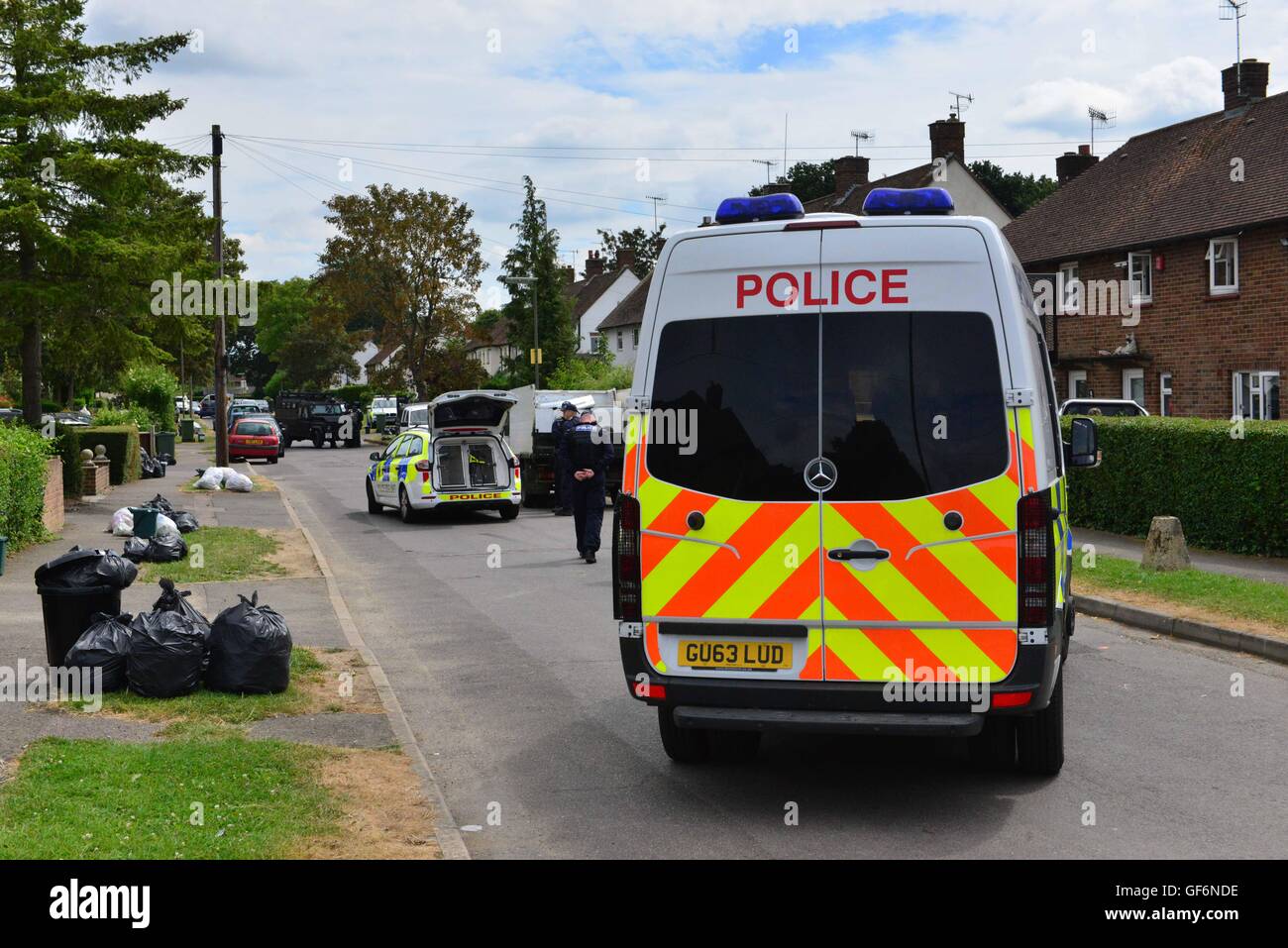 English Police Stake out in Surrey Stock Photo - Alamy
