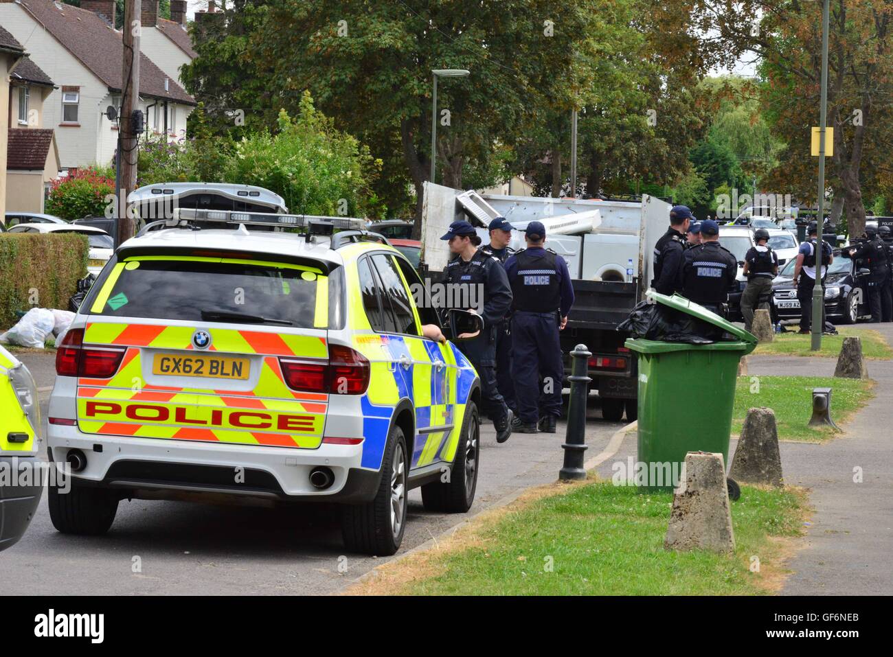 English Police Stake out in Surrey Stock Photo - Alamy