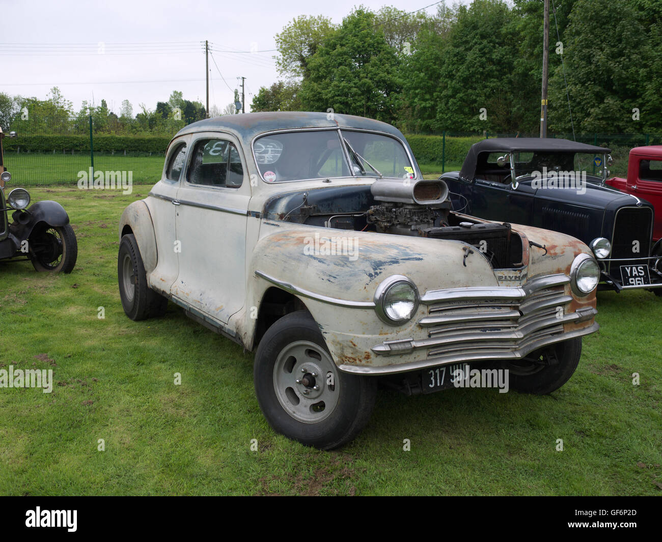 Classic Plymouth Hot Rod in need of restoration at Thorpe Camp visitor ...