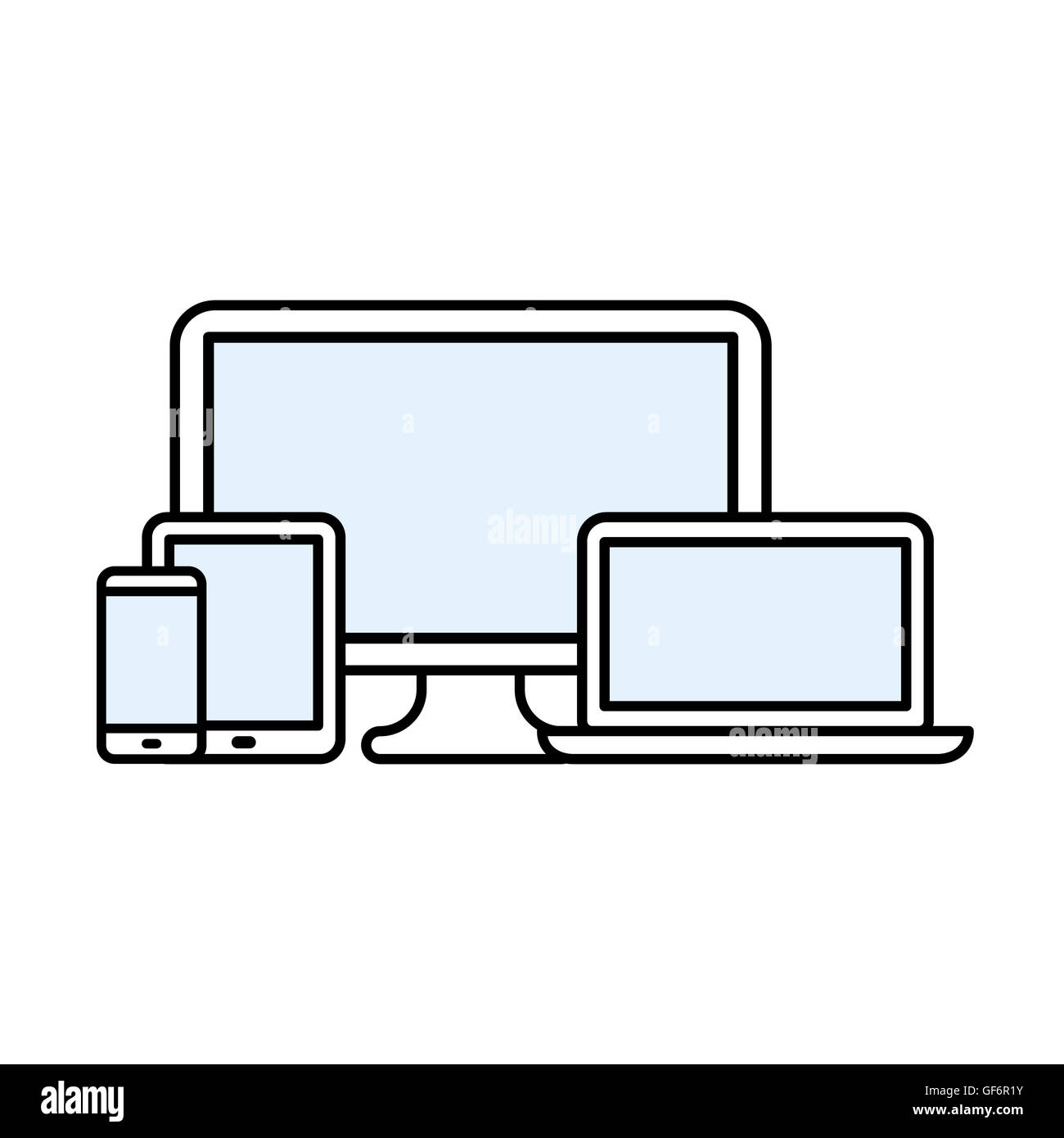 [JPEG] display devices icon vector illustration of responsive design ...