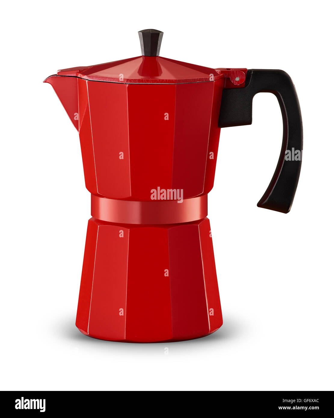 Red Coffee percolator Stock Photo - Alamy