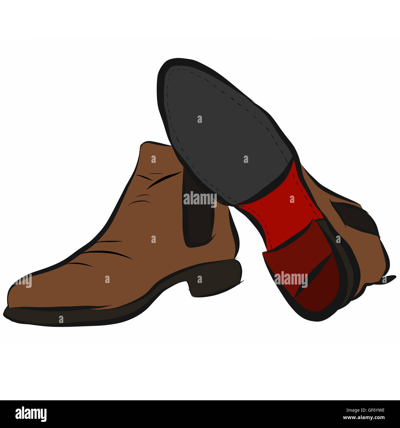 Chelseaboot drawing Cut Out Stock Images & Pictures - Alamy