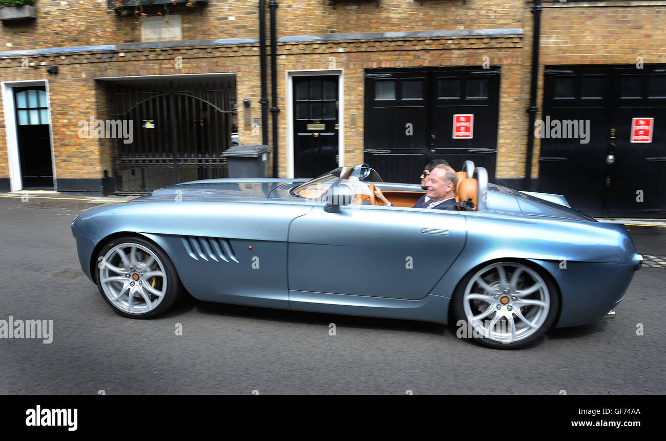 A Bristol Bullet is driven in central London, as Bristol Cars unveils ...