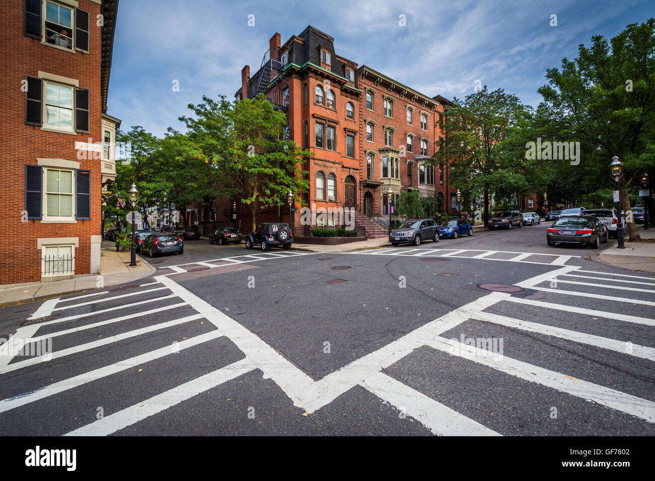 Intersection in Bunker Hill, Charlestown, Boston, Massachusetts Stock ...