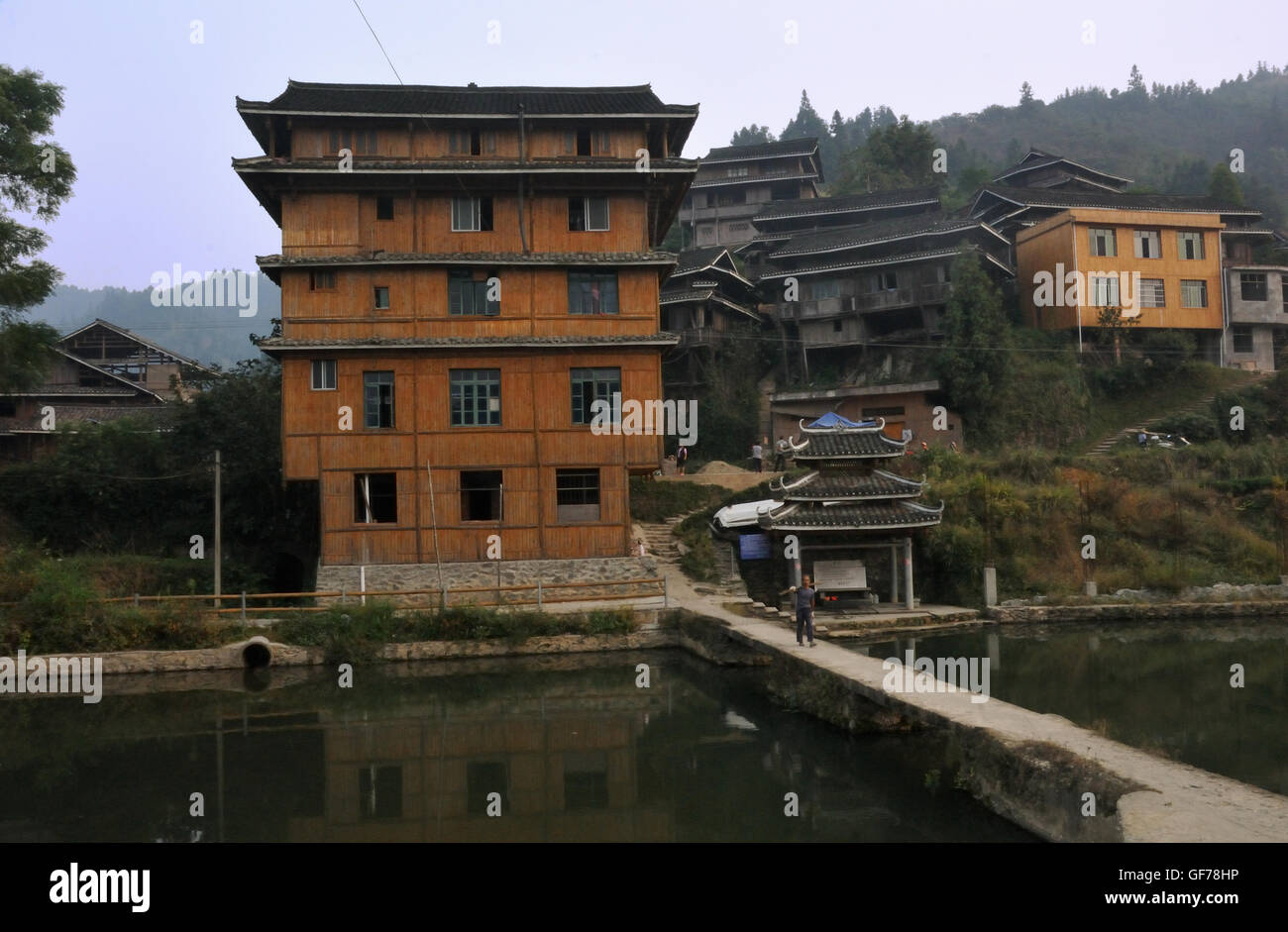 Building in Chunyang Qiao in the Dong Autonomous Prefecture, Guizhou ...