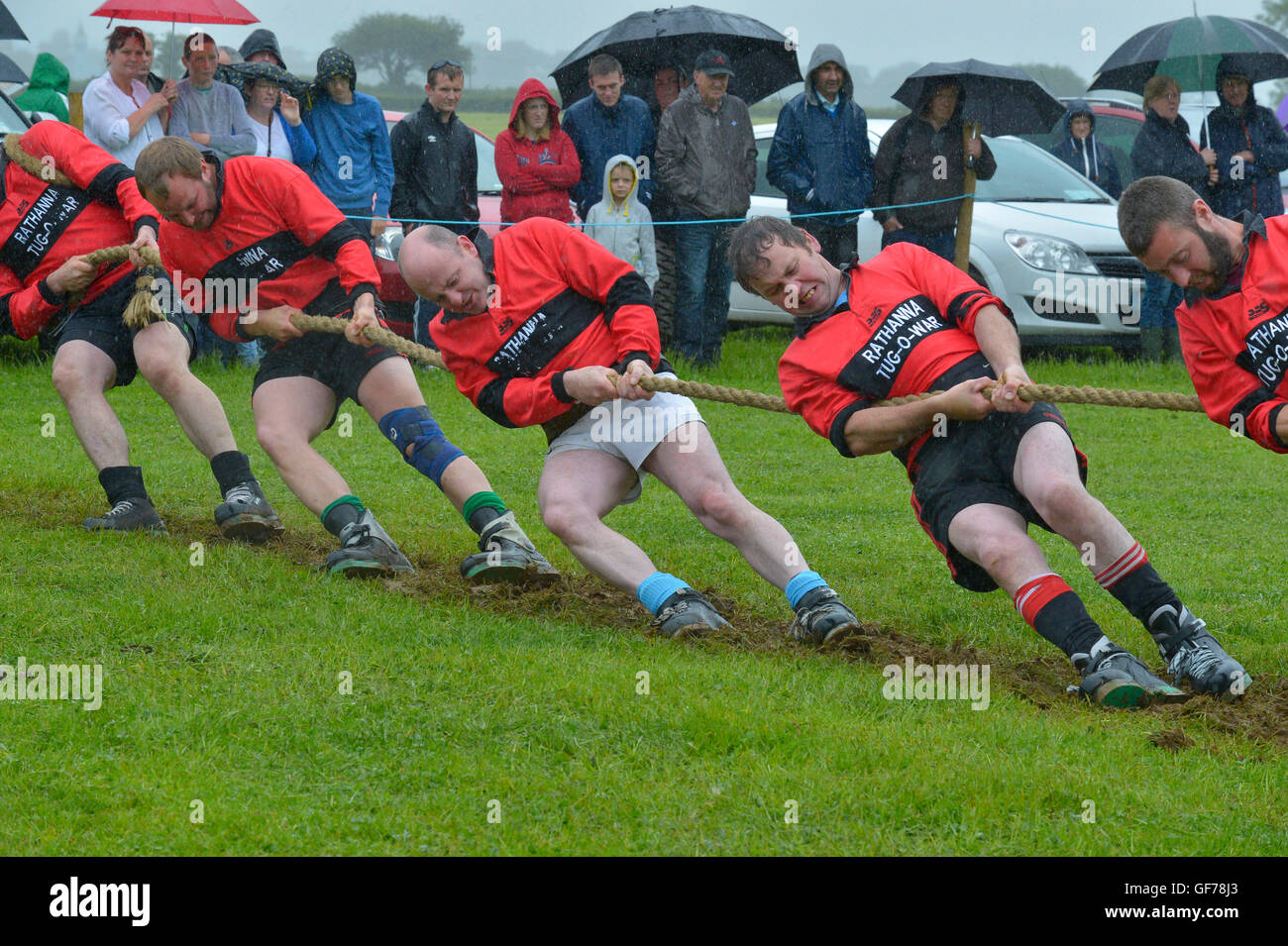 Tug-O-War team in competition in County Donegal, Ireland Stock Photo ...