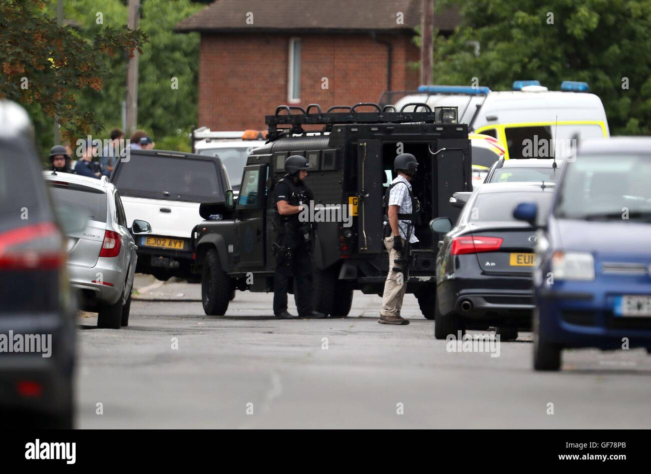 Armed police scene in smallfield hi-res stock photography and images ...