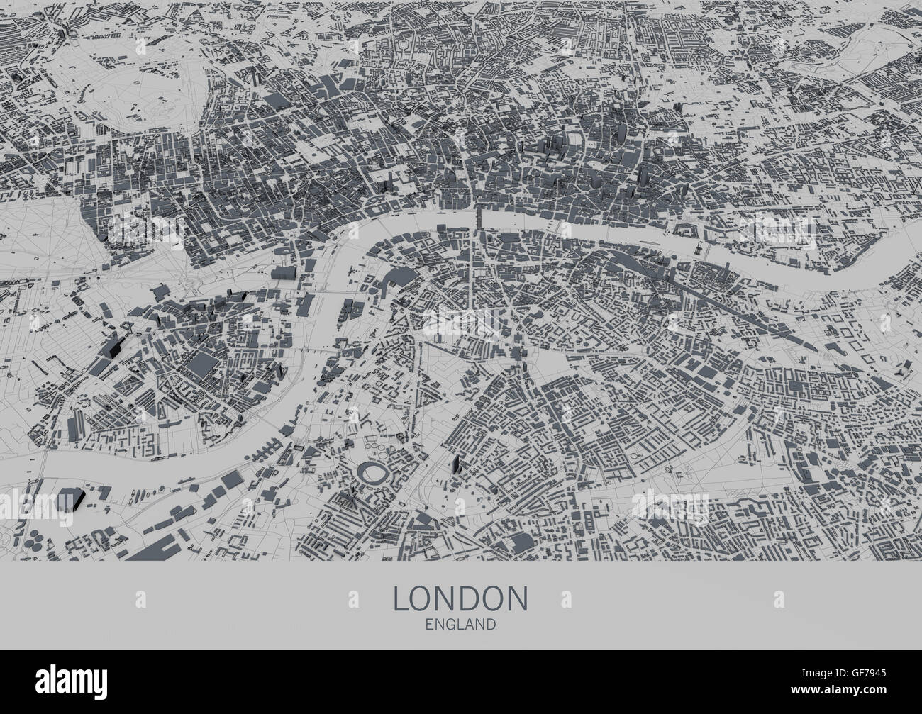 Aerial map of london hi-res stock photography and images - Alamy